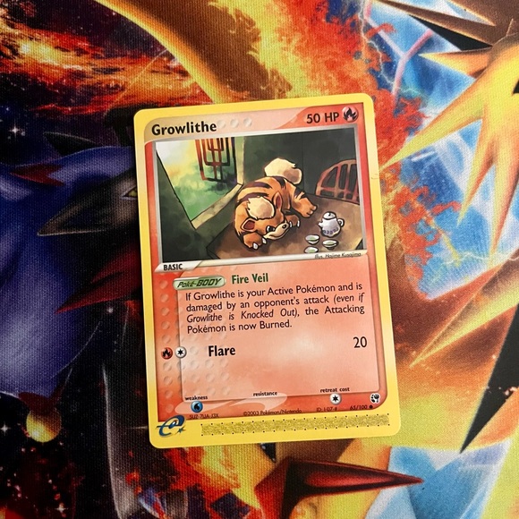 Pokemon | Other | Pokemon Growlithe Card Ex Sandstorm Eseries | Poshmark